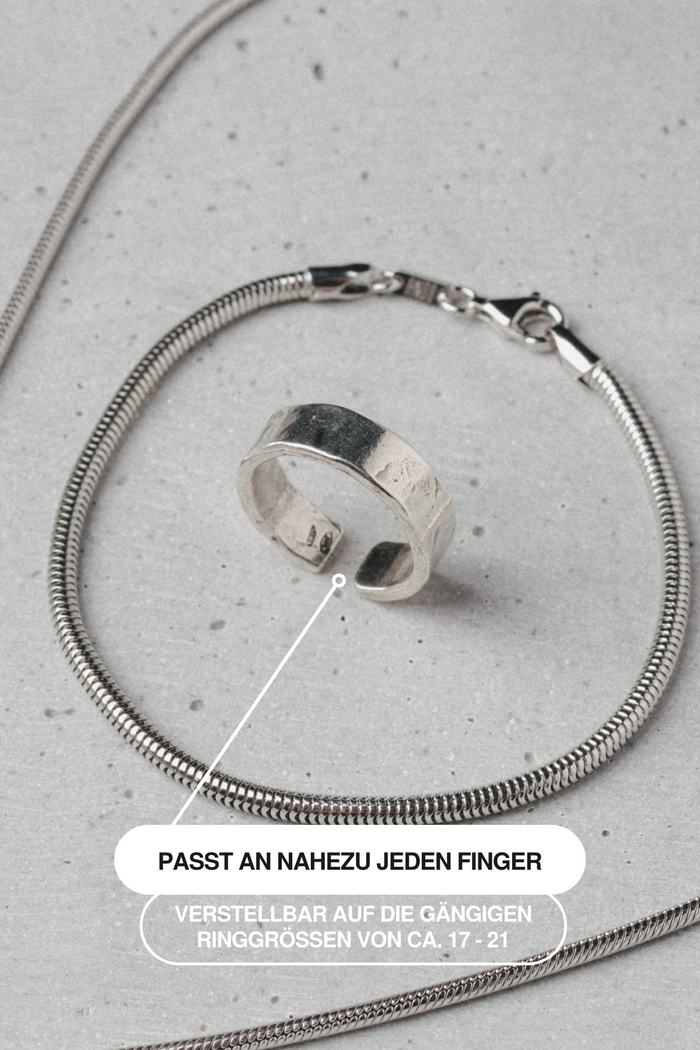 Bended Open Ring 925 Sterlingsilber